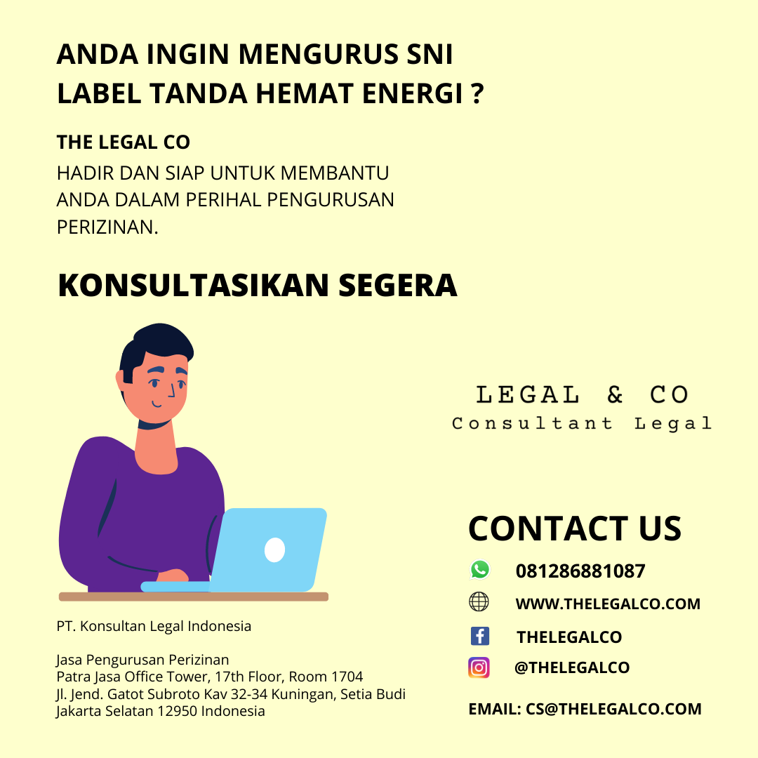 SNI Label Tanda Hemat Energi - THE LEGAL CO