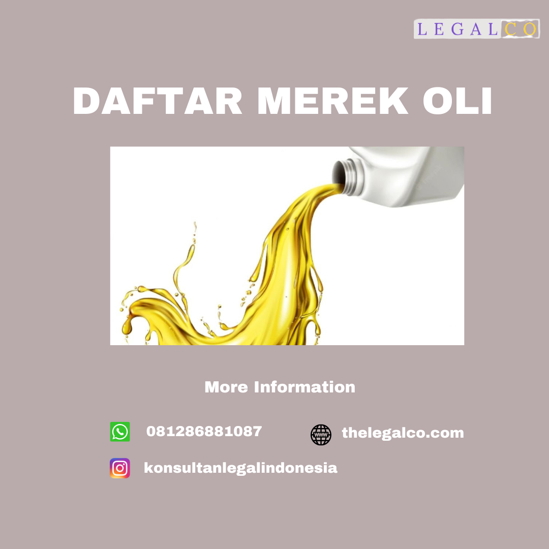 DAFTAR MEREK OLI - THE LEGAL CO
