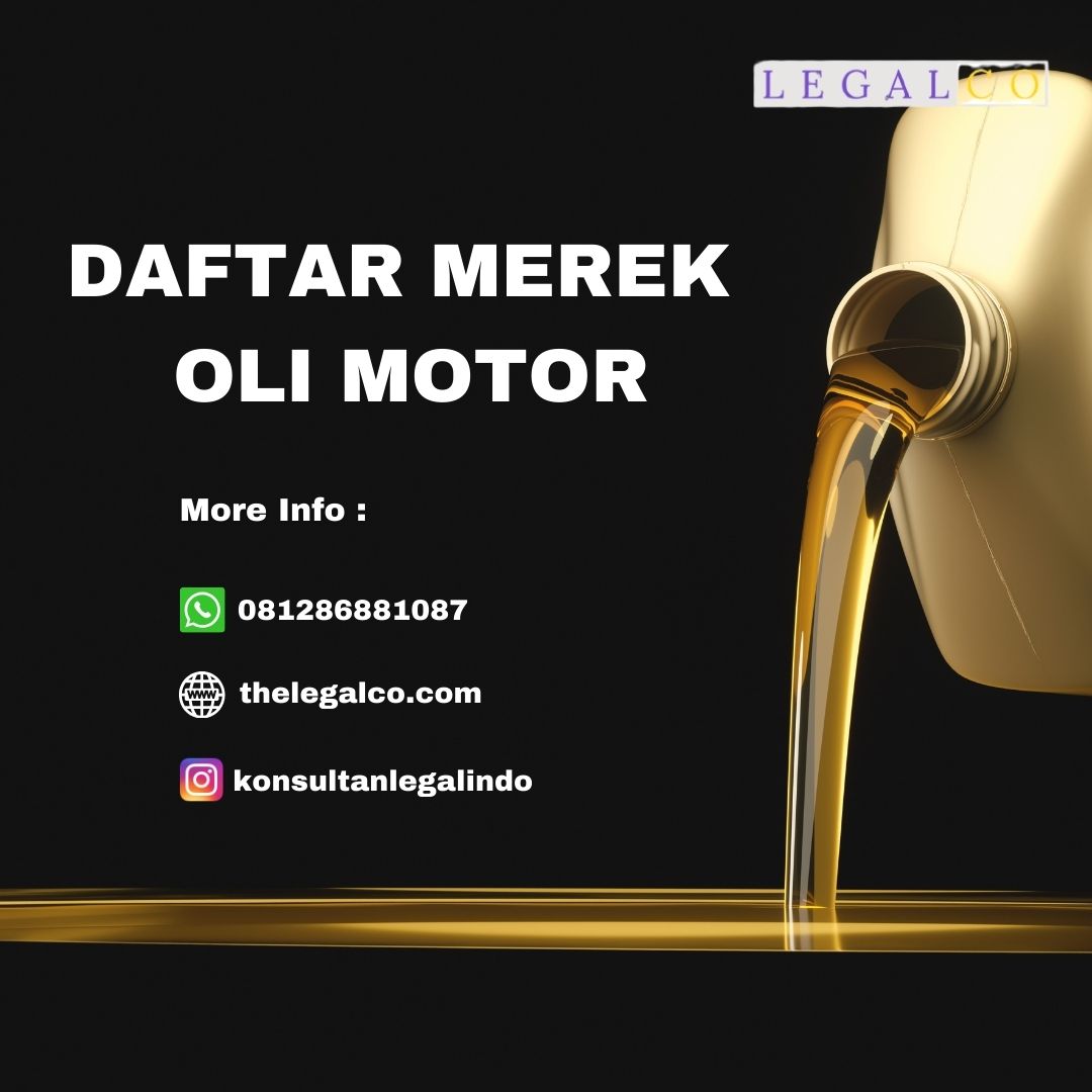 DAFTAR MEREK OLI MOTOR - THE LEGAL CO