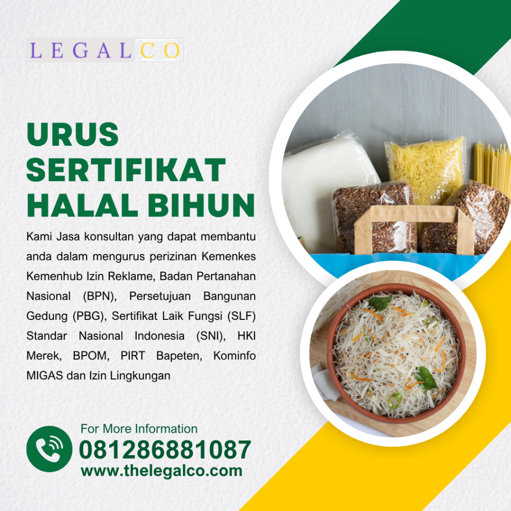 URUS SERTIFIKAT HALAL BIHUN - THE LEGAL CO